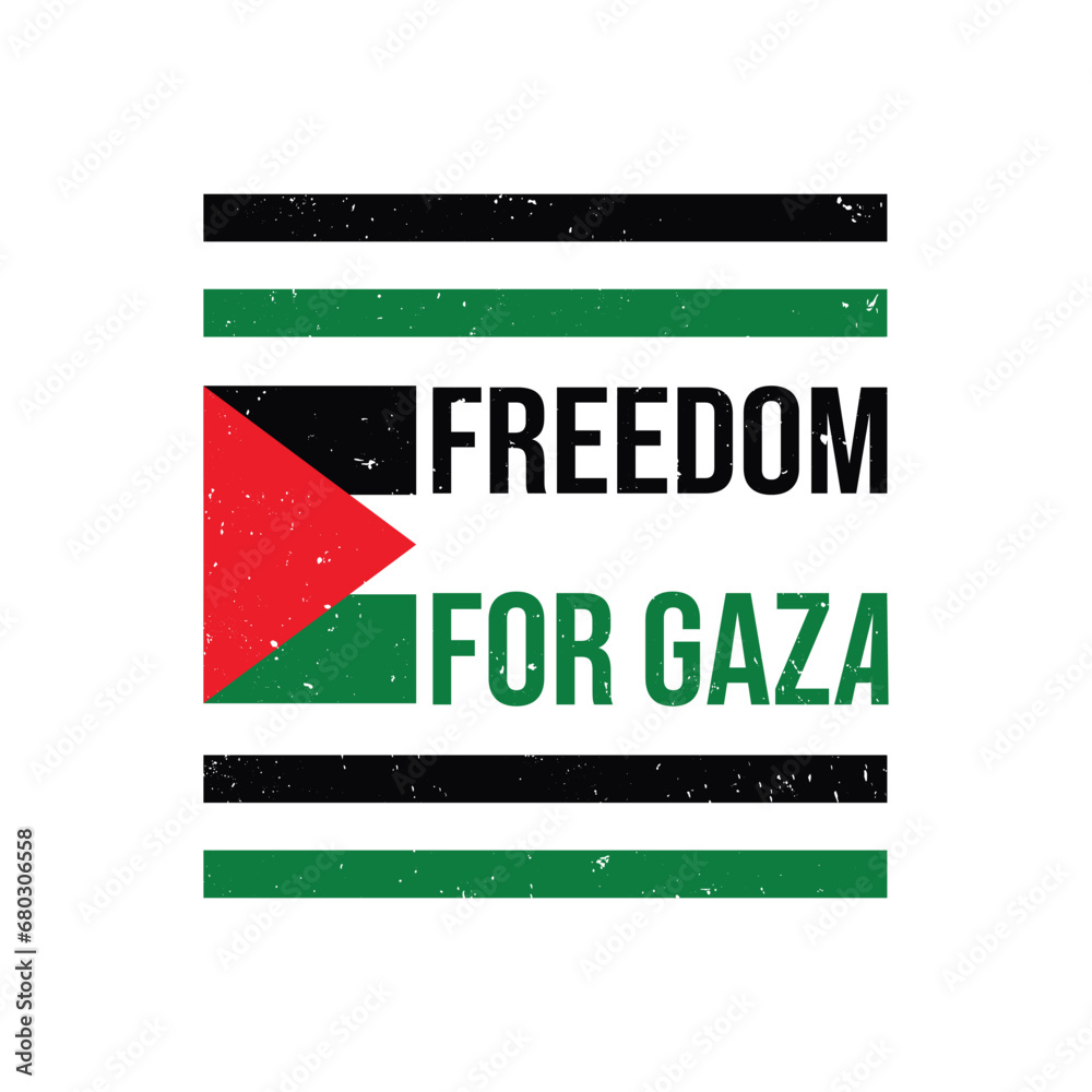 Freedom for Gaza t shirt design concept. Free Gaza, Free Palestine ...