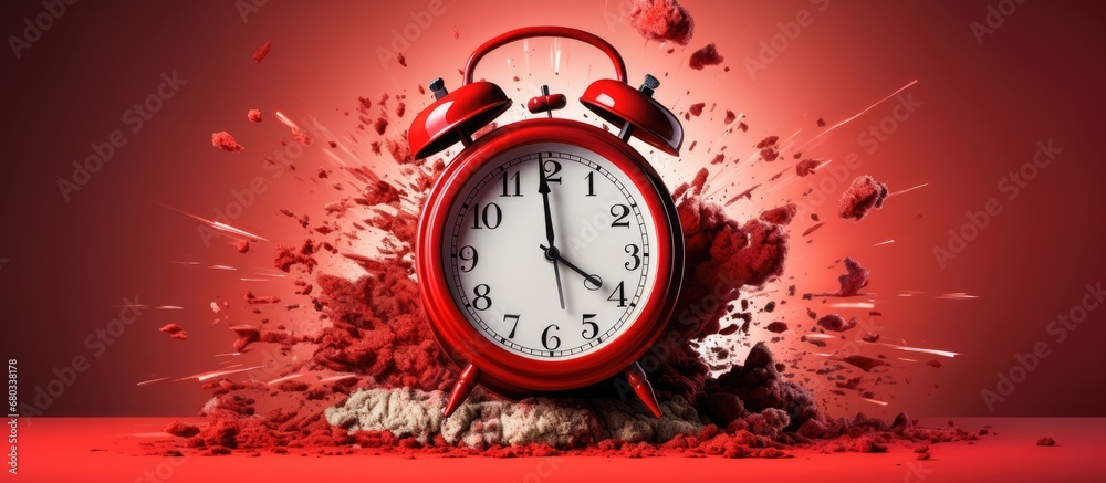 The iconic illustration on the red clock symbolizes the importance of ...