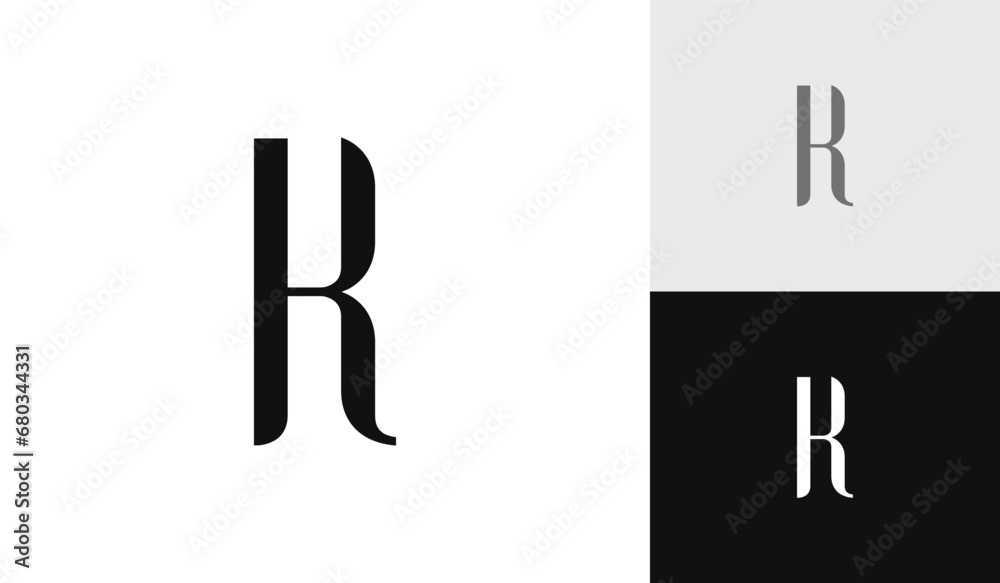 Letter RK initial monogram logo design Stock Vector | Adobe Stock