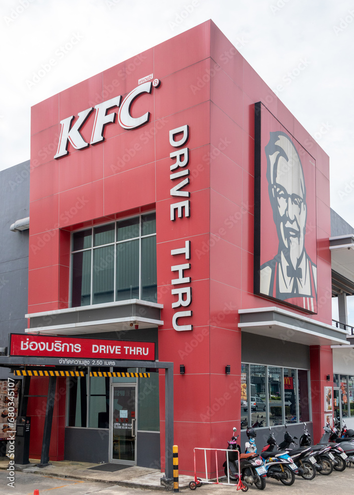 Kentucky Fried Chicken Drive Thru outlet. Stock Photo | Adobe Stock
