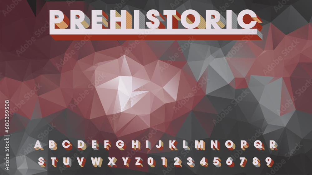 Abstract prehistoric background wallpaper with alphabet block fonts ...
