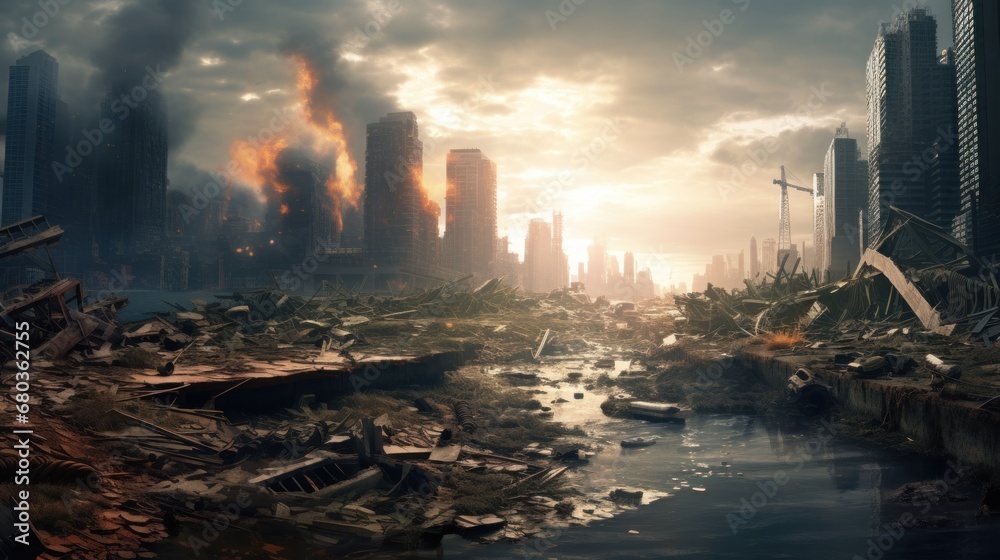 global economic crisis background wallpaper ai generated Stock ...