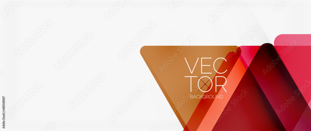 Abstract background. Color transparent triangles in mosaic style with ...