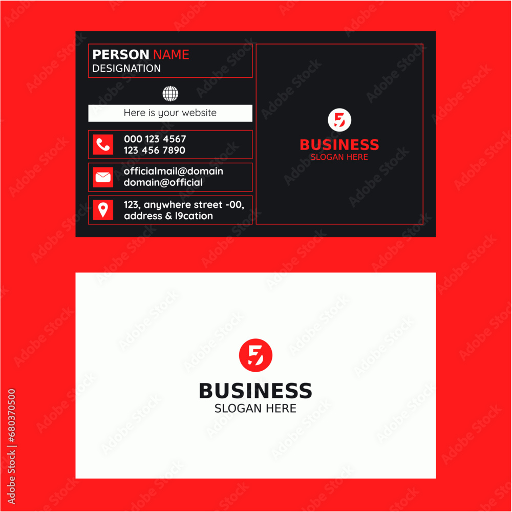 Minimal business card template design. Simple Professional business ...