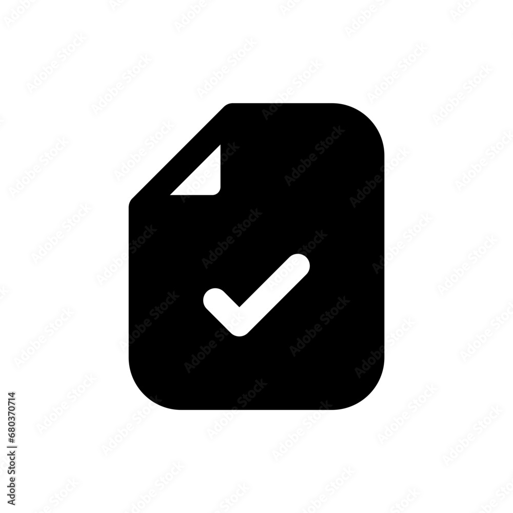 check mark tick icon approved sign, file document checkmark icon. web ...