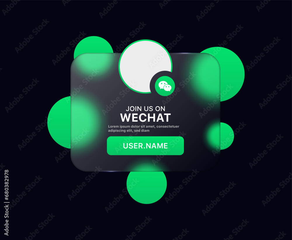 follow Join us on wechat. wechat logo social media icon button in ...