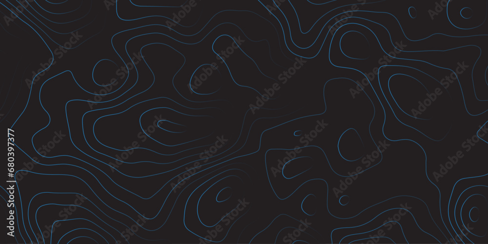 Abstract background of the topographic contours map with geographic ...