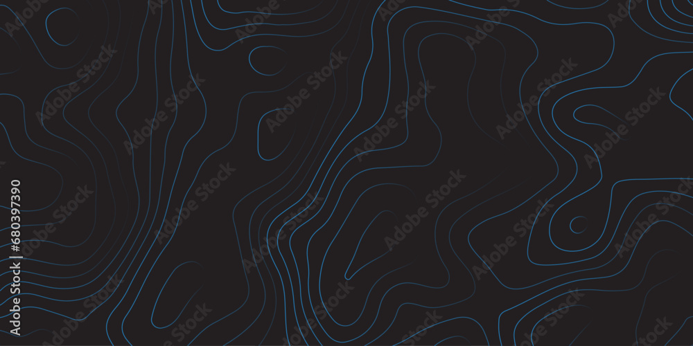Abstract background of the topographic contours map with geographic ...