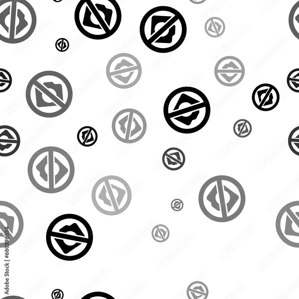 Seamless vector pattern with no photo symbols, creating a creative ...