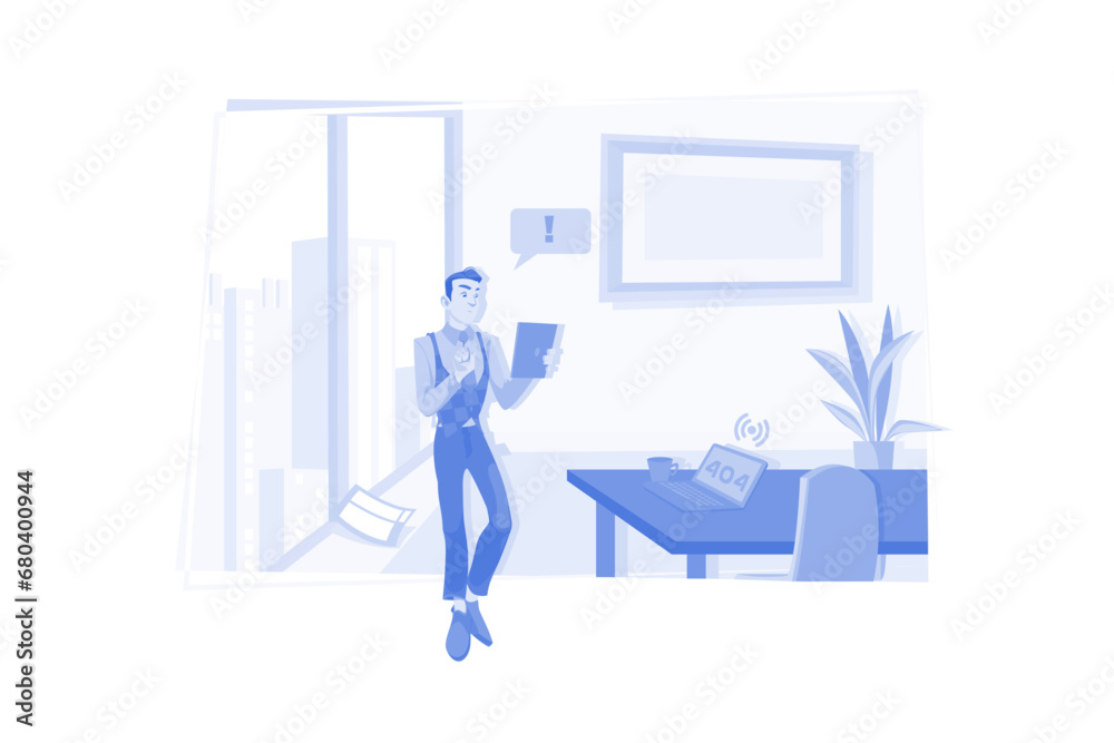 Poor Internet Connection Illustration concept on white background Stock ... Poor Internet Connection Illustration concept on white background Stock ...