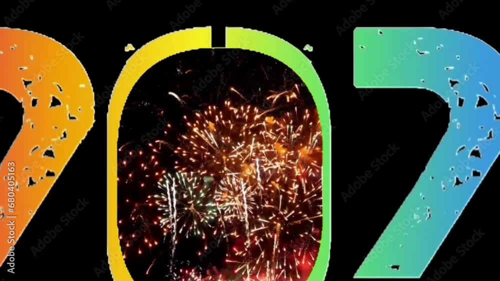 Video „Explosion of smoke and sparkling particles of rainbow colors ...