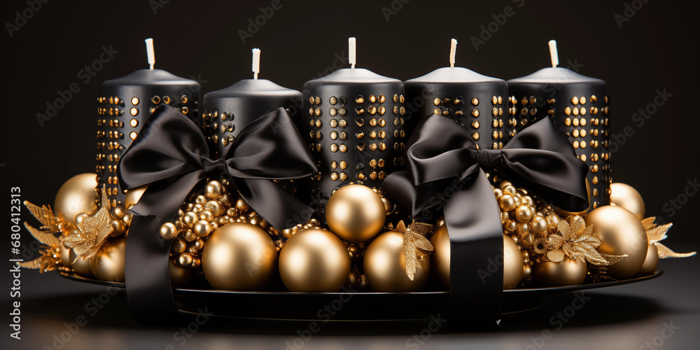 Wunderschone Kerzen Schwarz Gold Bilder