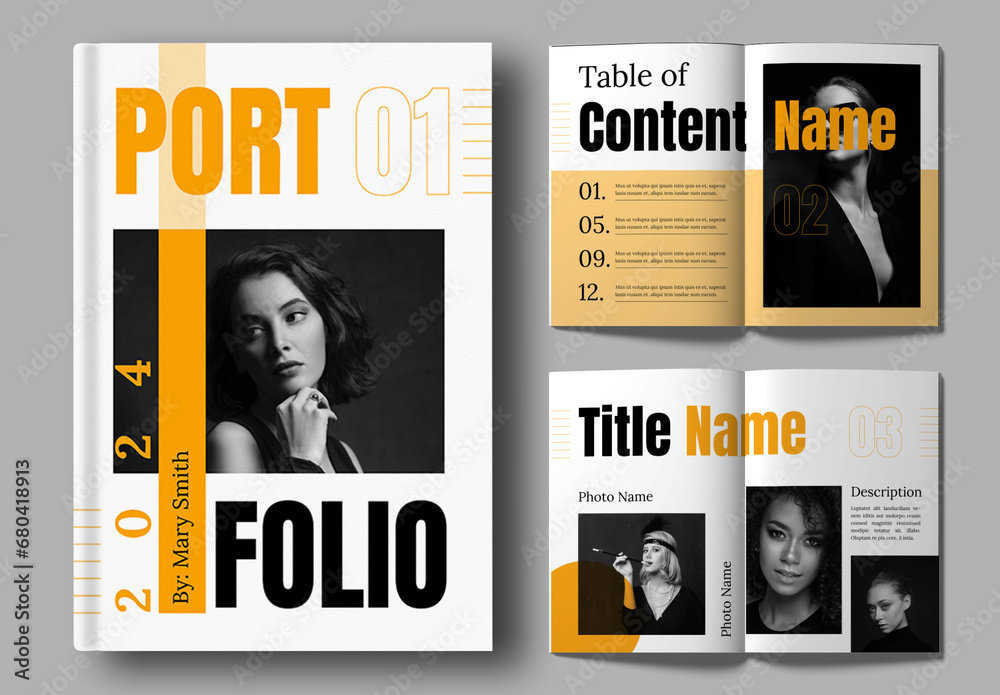 Portfolio Template Design Stock Template | Adobe Stock