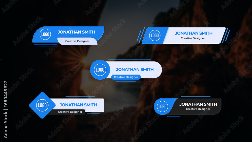 Logo Modern Style Lower Thirds Stock Template | Adobe Stock