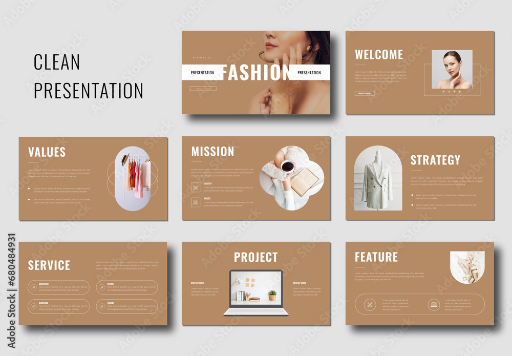 Minimalist Presentation Layout Stock Template | Adobe Stock