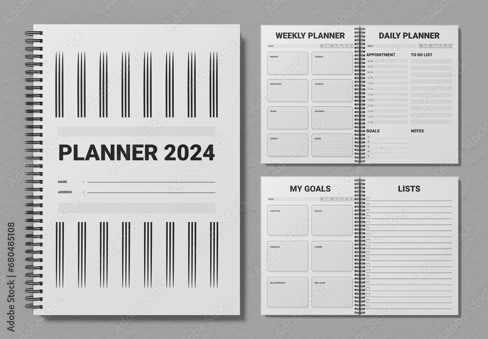 Personal Planner Layout Stock Template | Adobe Stock