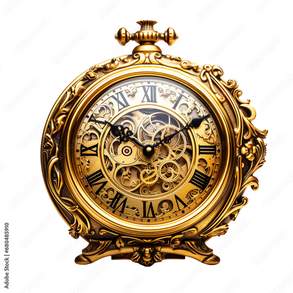 Timeless Elegance: Golden Luxury Vintage Antique Fantasy Roman Numerals ...