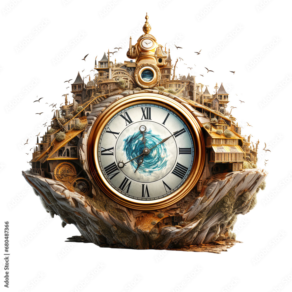 Timeless Elegance: Magical Fantasy Surreal Roman Numerals Clock ...
