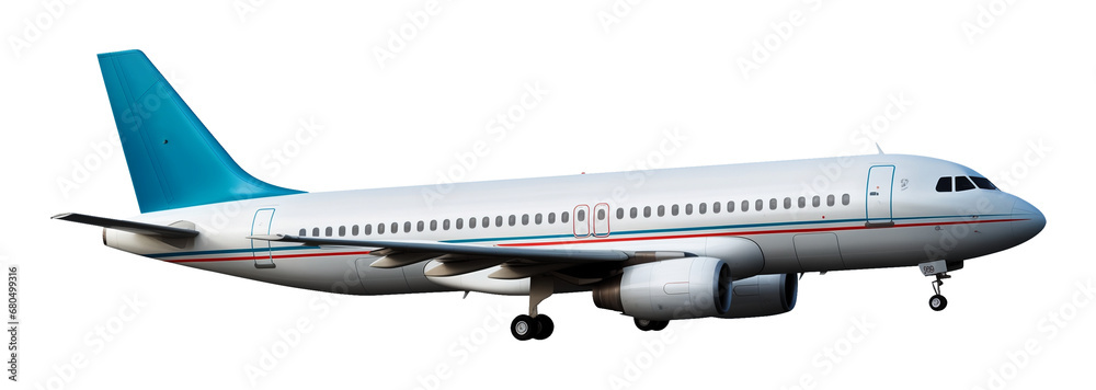 Airplane Side View Isolated on Transparent Background Stock Photo ...