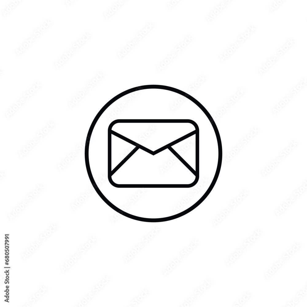 Email envelope icon vector, Mail icon vector for web, computer and ...