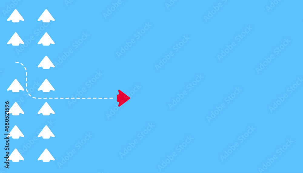 The red arrow is changing its path. It is moving towards change ...