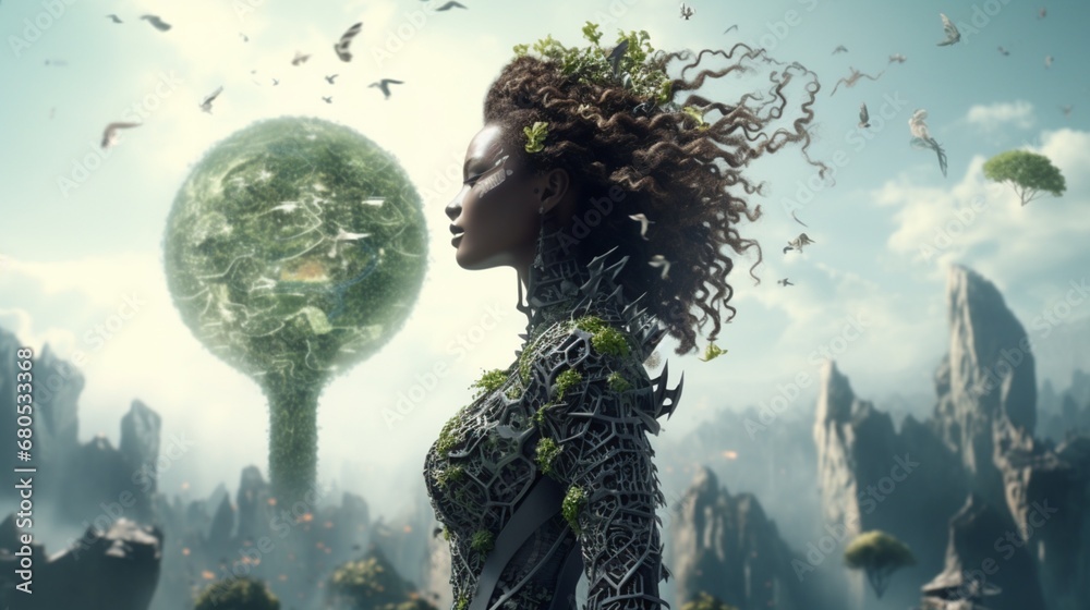 AI-generated ambassadors promoting the ideals of Earth Day as a symbol ...