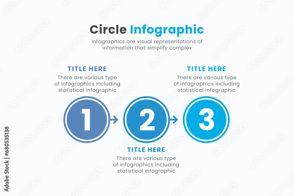 Minimal business vector circle chart infographic templates for ...