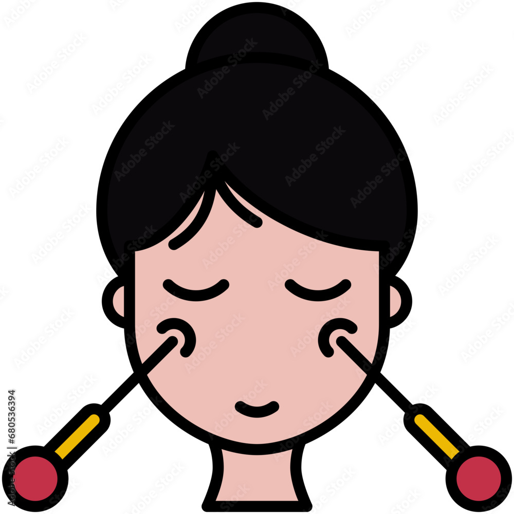 Acupuncture Icon. Acupressure Needle Therapy Pictogram Graphic ...