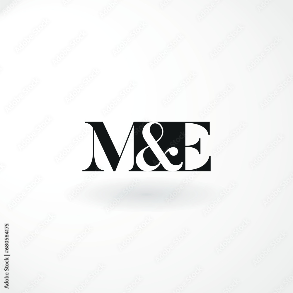 Vector Logo - Lettermark Design is Combination Letter M and E with ...