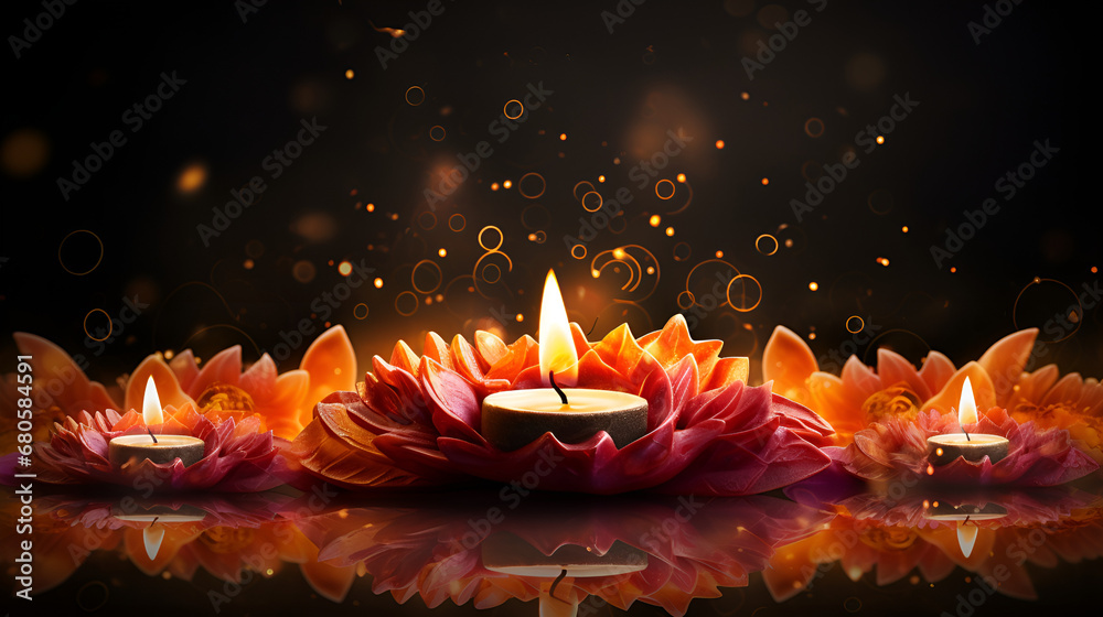 Lotus flower Diwali concept, AI's Magic Transforming Diwali Wishes into ...