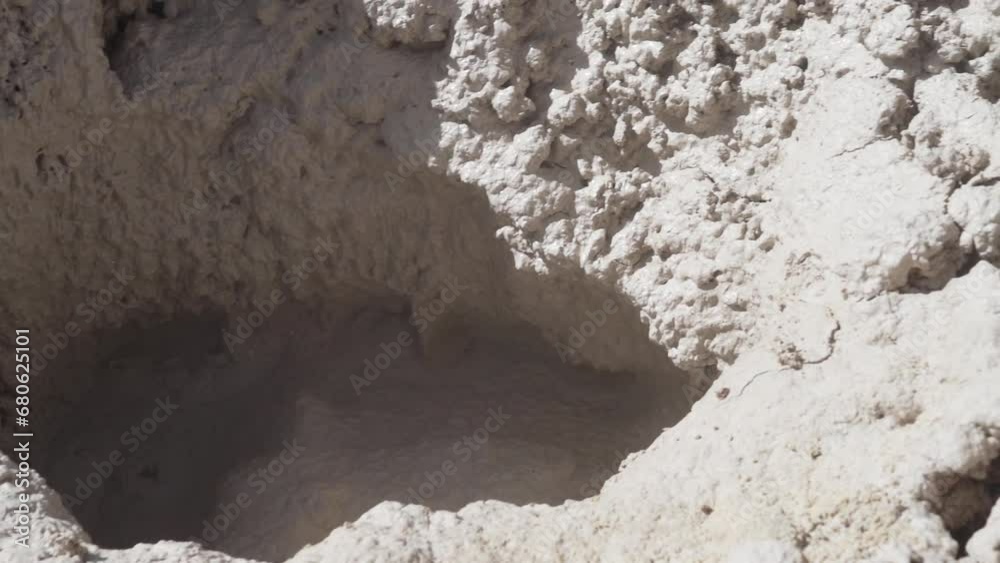 Volcanic activity with fumaroles and mud pits at the geysers of Sol de ...