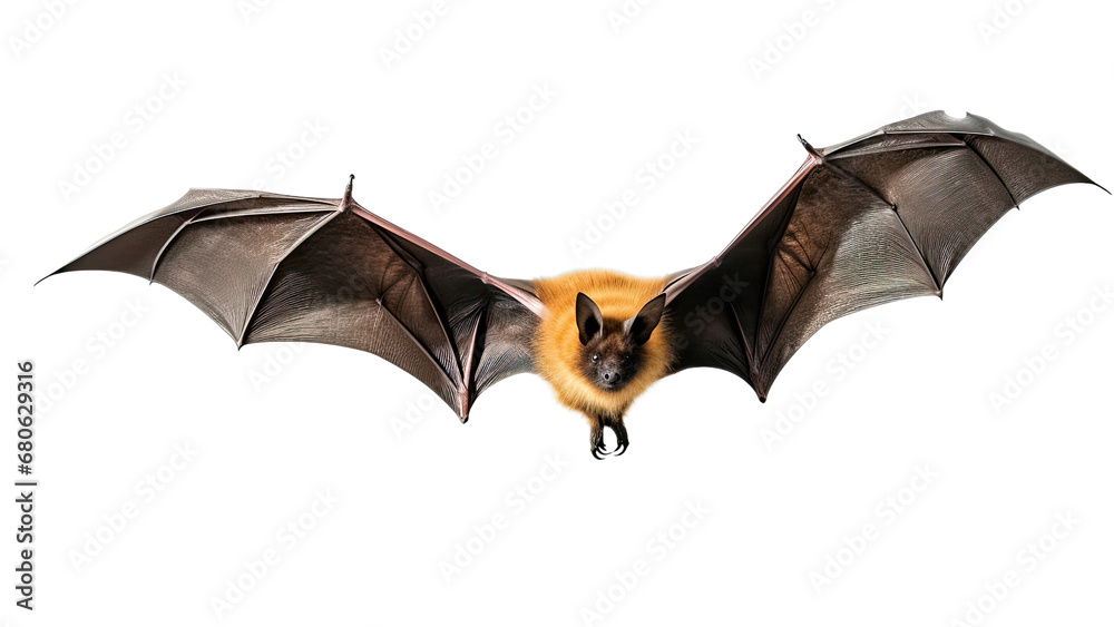 Bat in flight. Wing flap on Isolated transparent background, PNG file ...