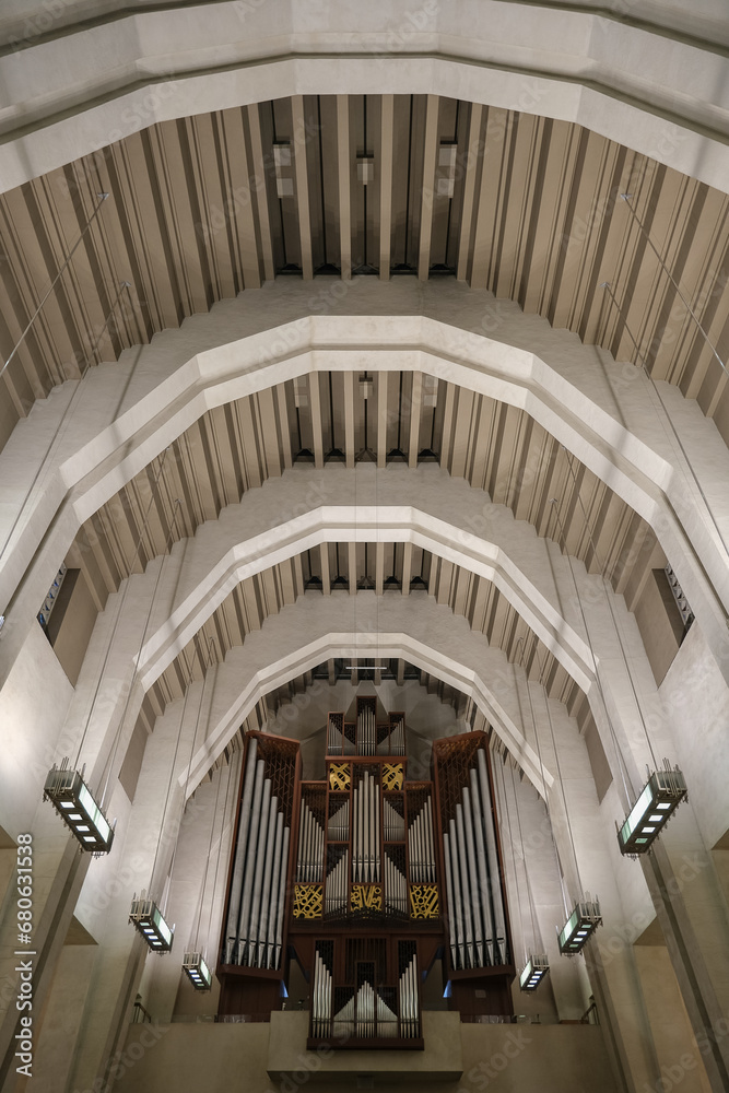 Art Deco interiors of Catholic minor basilica national shrine with ...