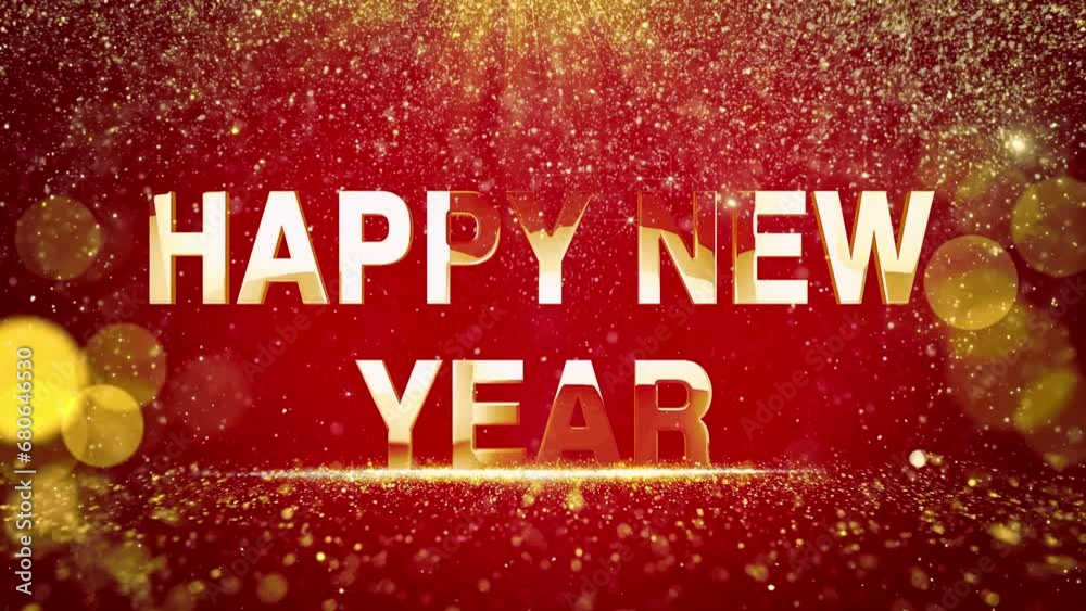 New Year Top ten countdown glittering gold bright numbers from 10 to 1 ...