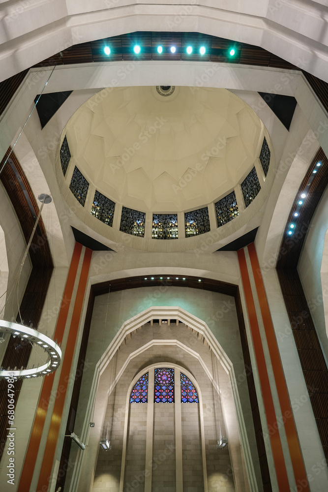 Art Deco interiors of Catholic minor basilica national shrine with ...