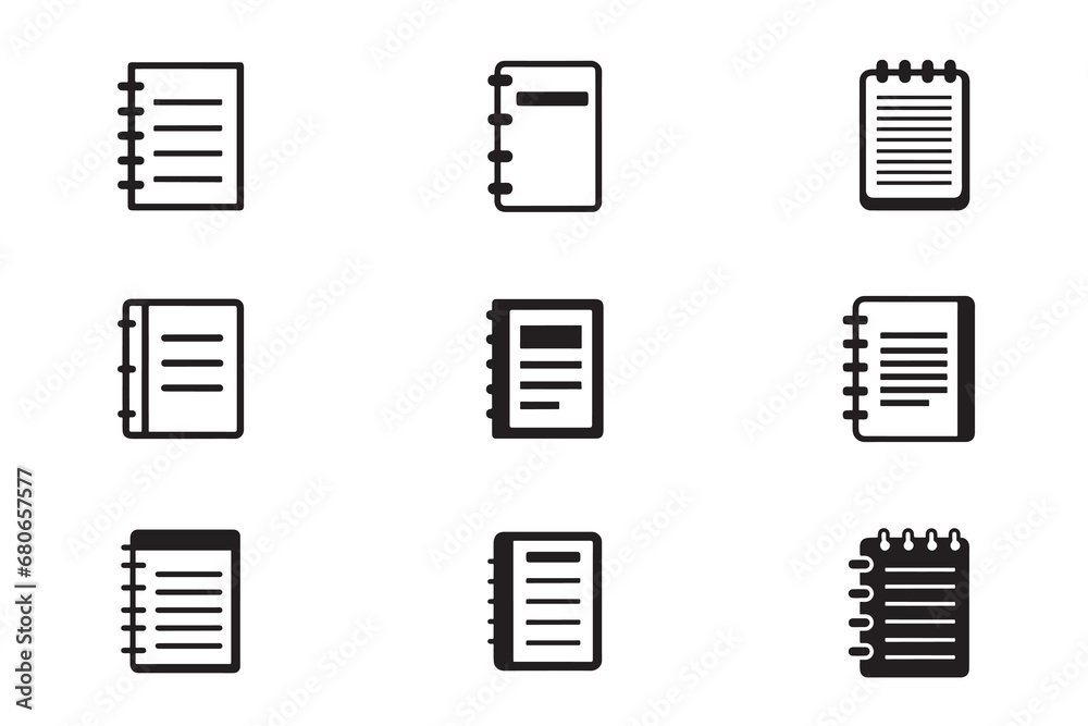 Nootbook Icon Set: Collection of Flat, Outline and Pictogram Symbols ...