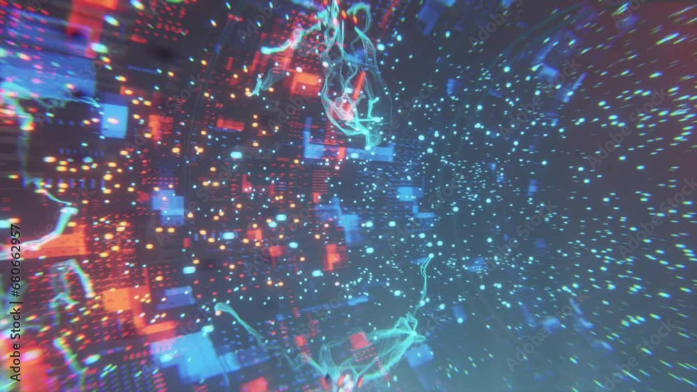 Neural network animation with electric synapses, AI intergration, macro ...