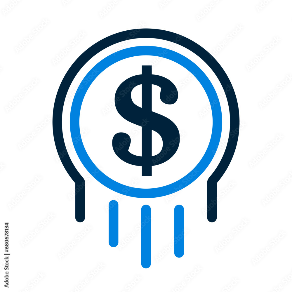 Money capital growth icon, capital increase, savings accumulation ...