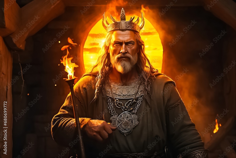 Dajbog Slavic God of the Sun and Fire. God of Gold, Silver, and Mines ...