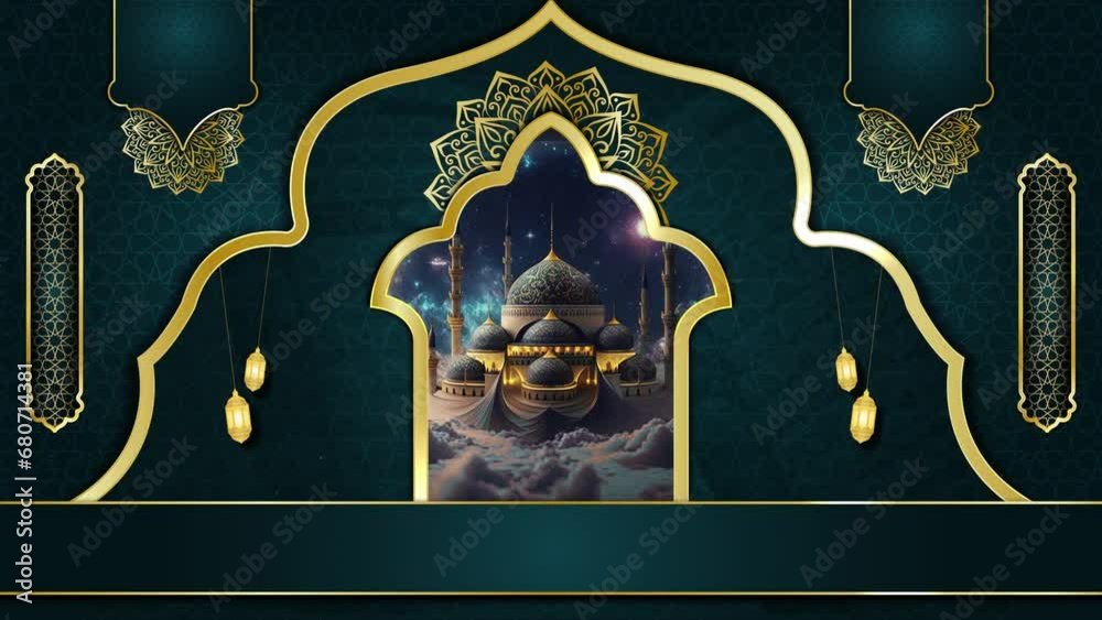 animated luxury islamic background , muslim mosque , islamic design ...