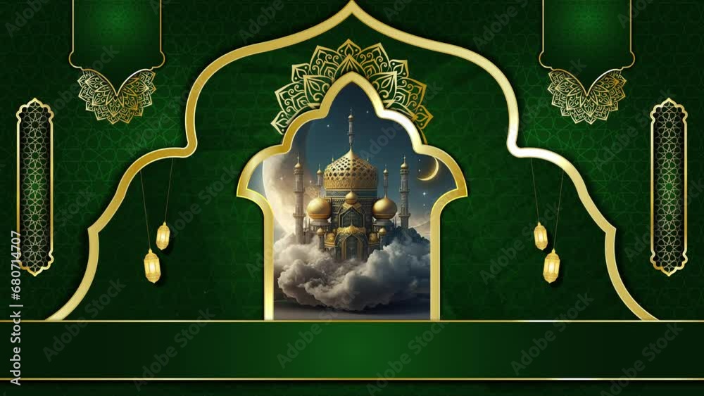 animated luxury islamic background , muslim mosque , islamic design ...