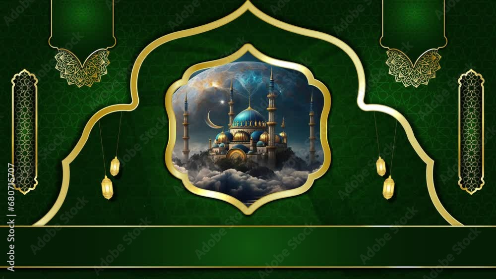 animated luxury islamic background , muslim mosque , islamic design ...