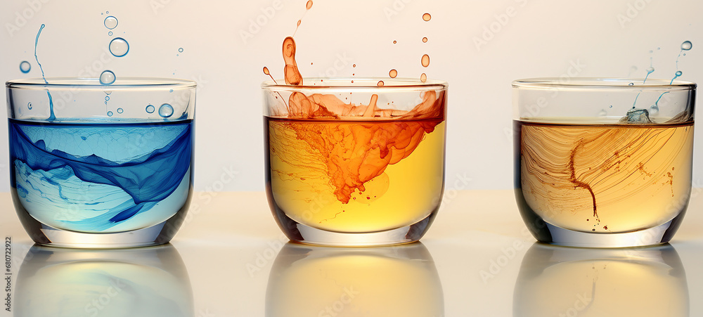 Hyper Realistic Ink Submerging into Water with Black Background Ink ...