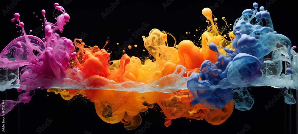 Hyper Realistic Ink in Bubbly Water Detailed Ink Diffusion in Water Ink ...