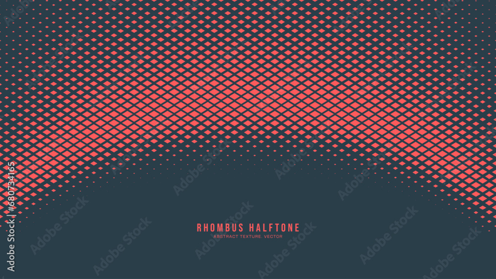 Rhombus Halftone Checkered Pattern Vector Curved Semi Circle Line ...
