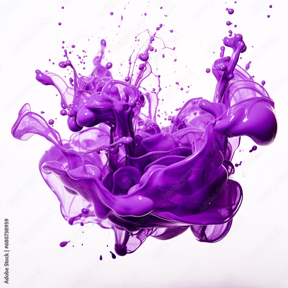 splashing purple, white background, purple liquid, liquid, splash ...