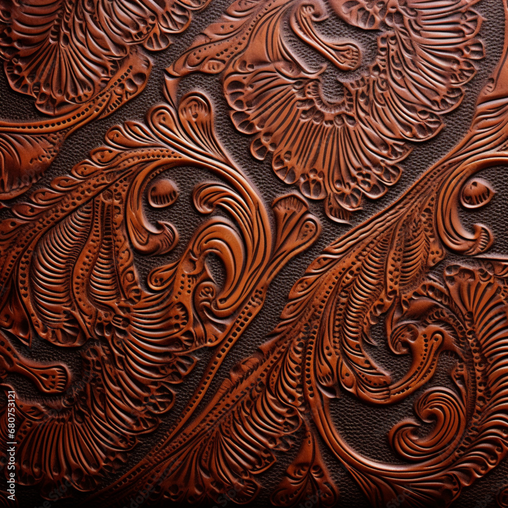 Fondo con detalle y textura de cuero con grabados de diferentes formas ...