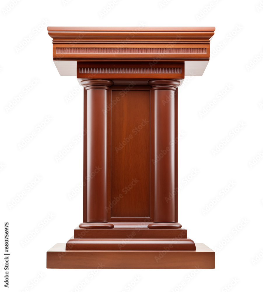 Isolated empty podium symbolizing potential for impactful speeches ...