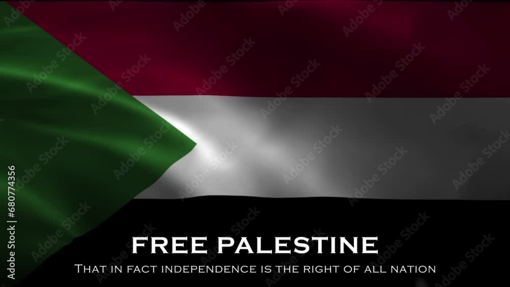 National Flag of Palestine Animation with Realistic Effect and Wavy ...