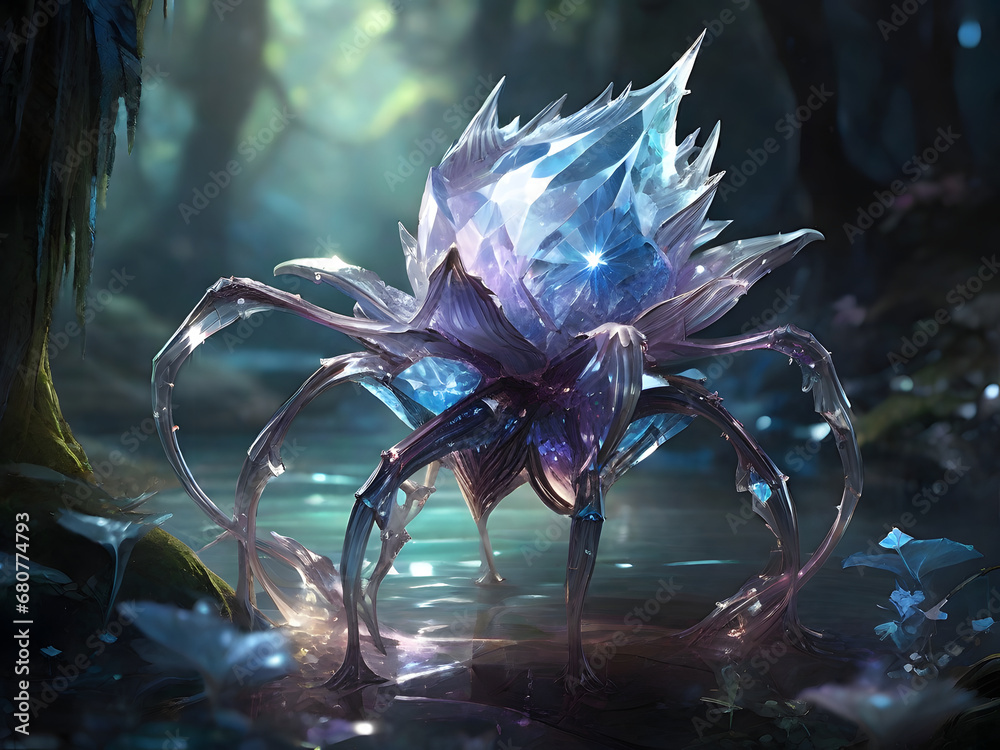 A supernatural crystal crawler emerges in the heart of a mysterious ...